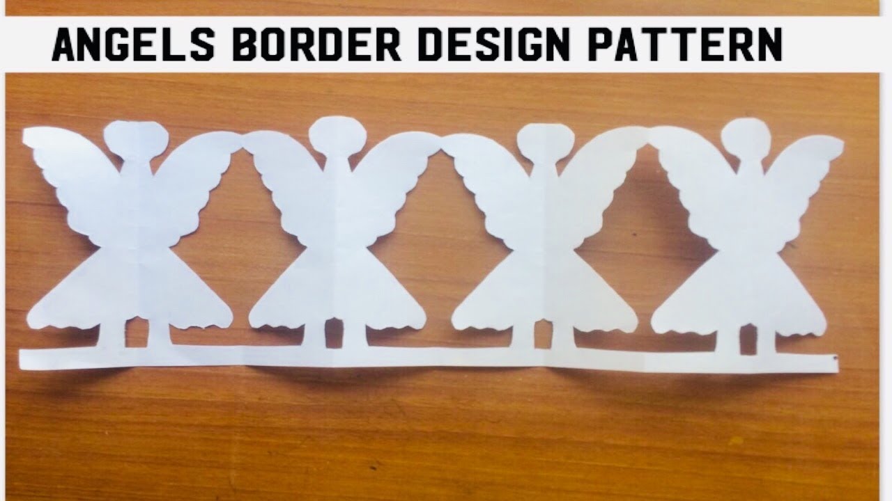 DIY Christmas decoration ideas/paper angels/paper design border pattern ...
