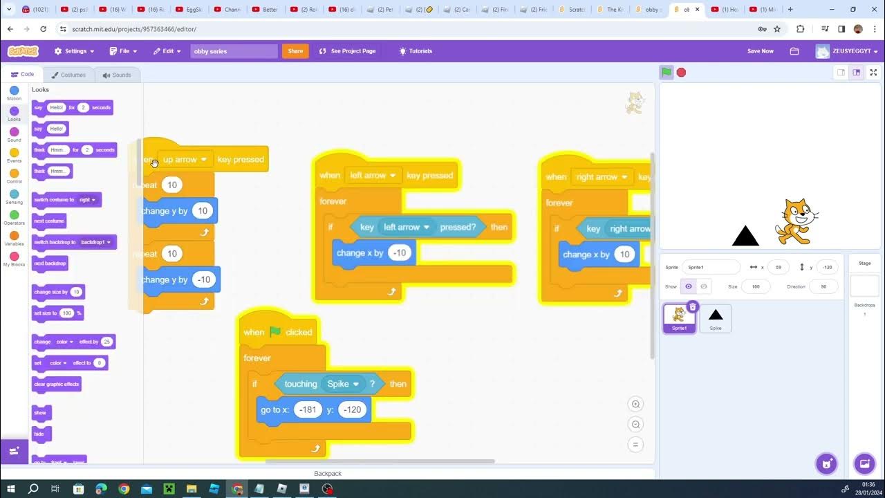 How to Make a Scratch PLATFORMER Game! [Part 2: Kill Sprites and ...