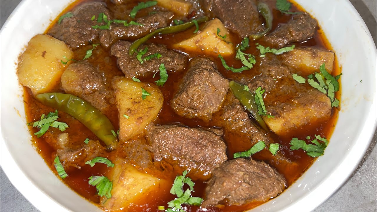 Easy Aloo Gosht Recipe By One Dish One Tip - YouTube