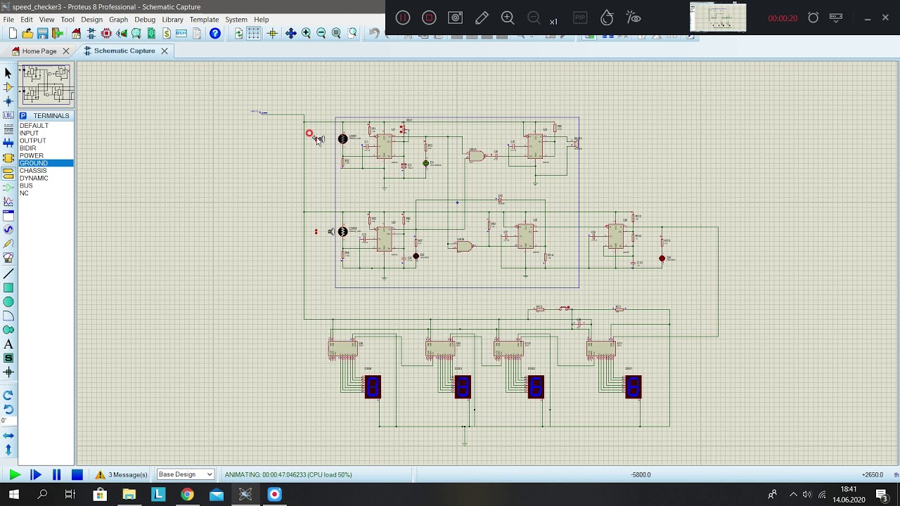 Speed checker for highways proteus simulation - YouTube