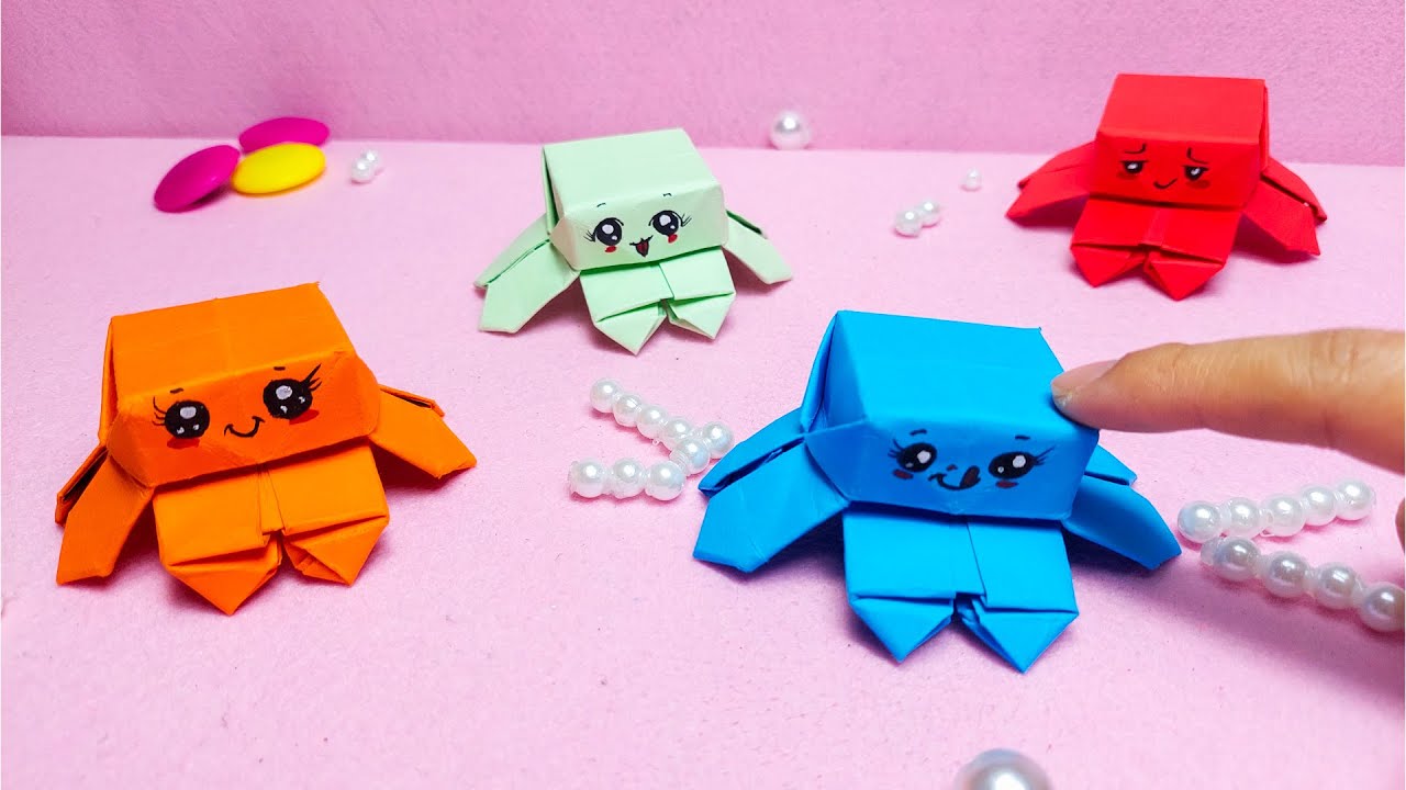 DIY Origami Jumping Paper Octopus | How To Make A Fidget Toy Cute ...