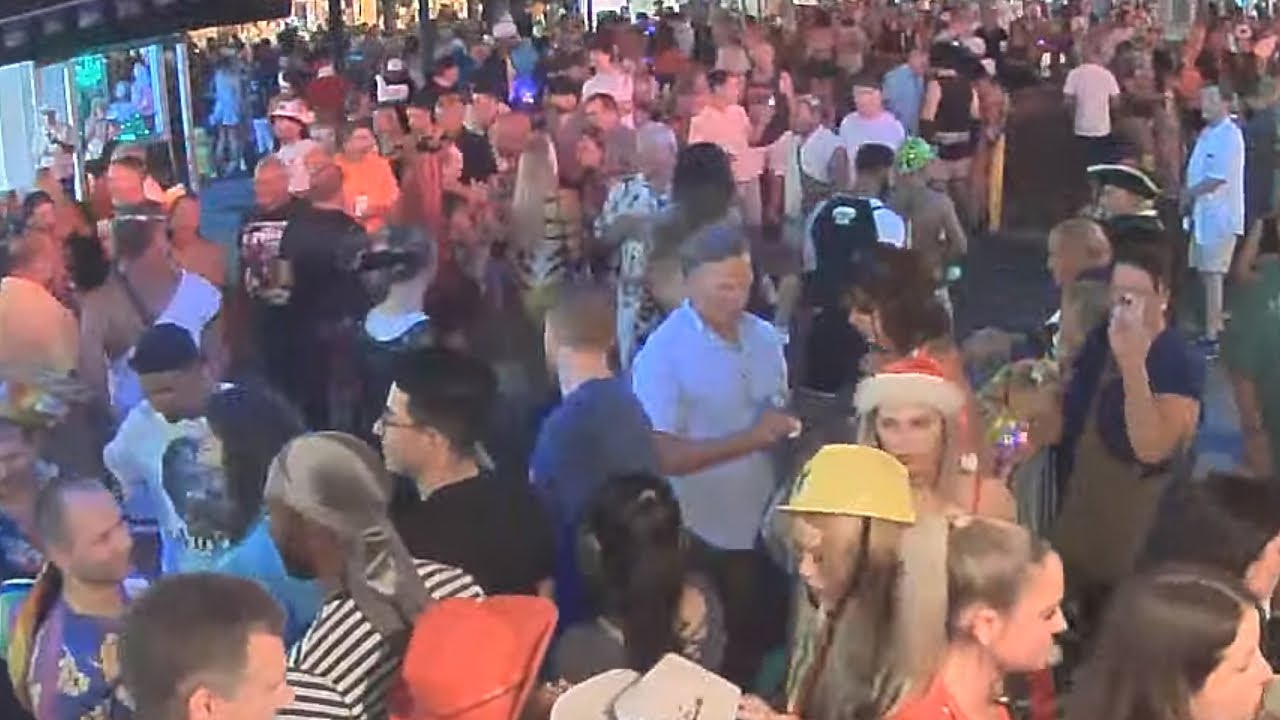 Big Fantasy Fest Crowd Outside Sloppy Joe's Duval Street, Key West ...