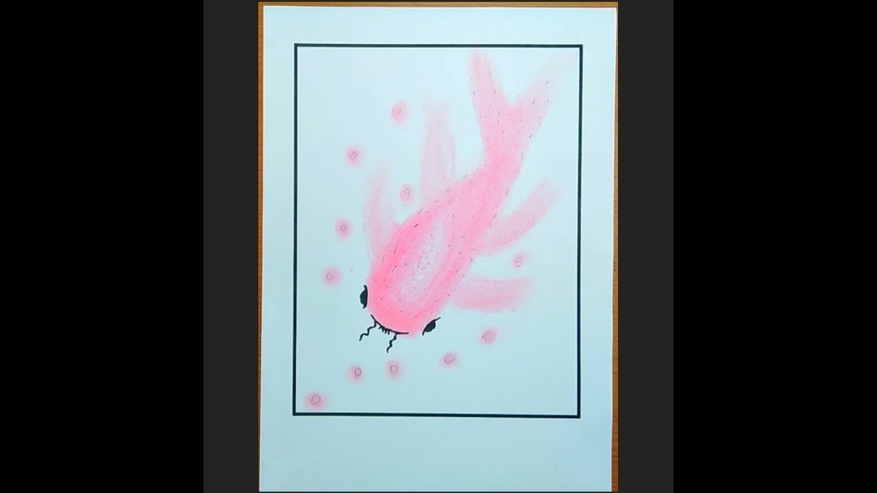 How to draw pink fish with chalk- DoBee Drawing - YouTube
