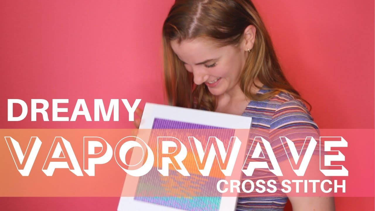 DIY Vaporwave cross stitch - The struggle is real, but its all worth it ...