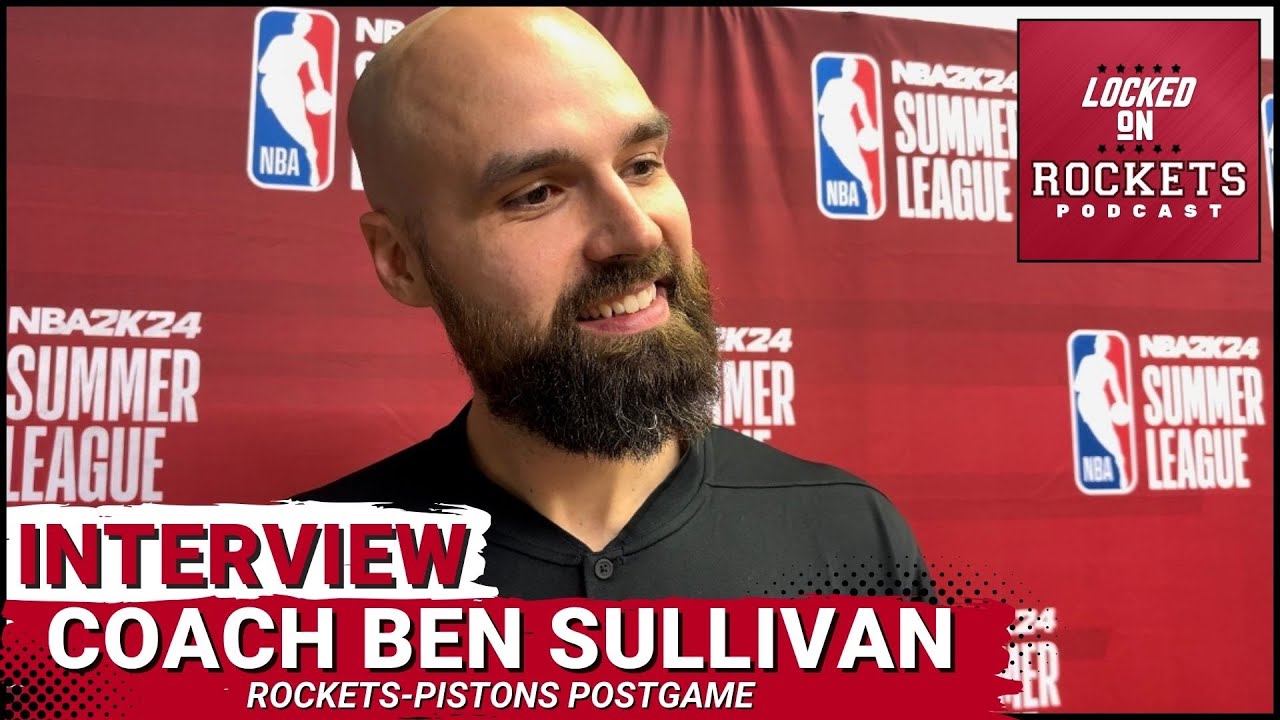 Ben Sullivan | Postgame | Houston Rockets Vs Detroit Pistons | NBA Summer League 2023 - YouTube