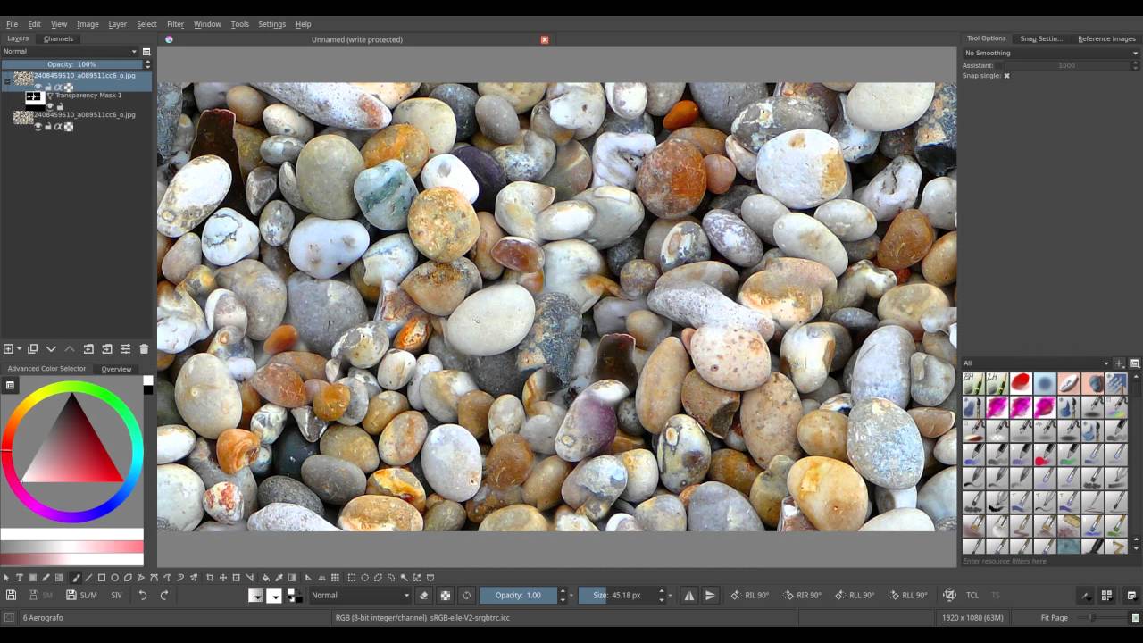 How make tileable map in Krita — it's simple! Only 3 steps! (real time ...