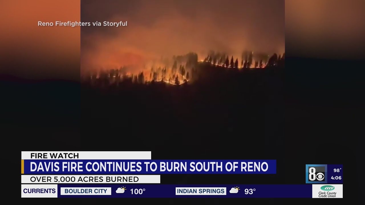 Davis Fire currently 3rd-largest in Nevada at 5,600 acres - YouTube