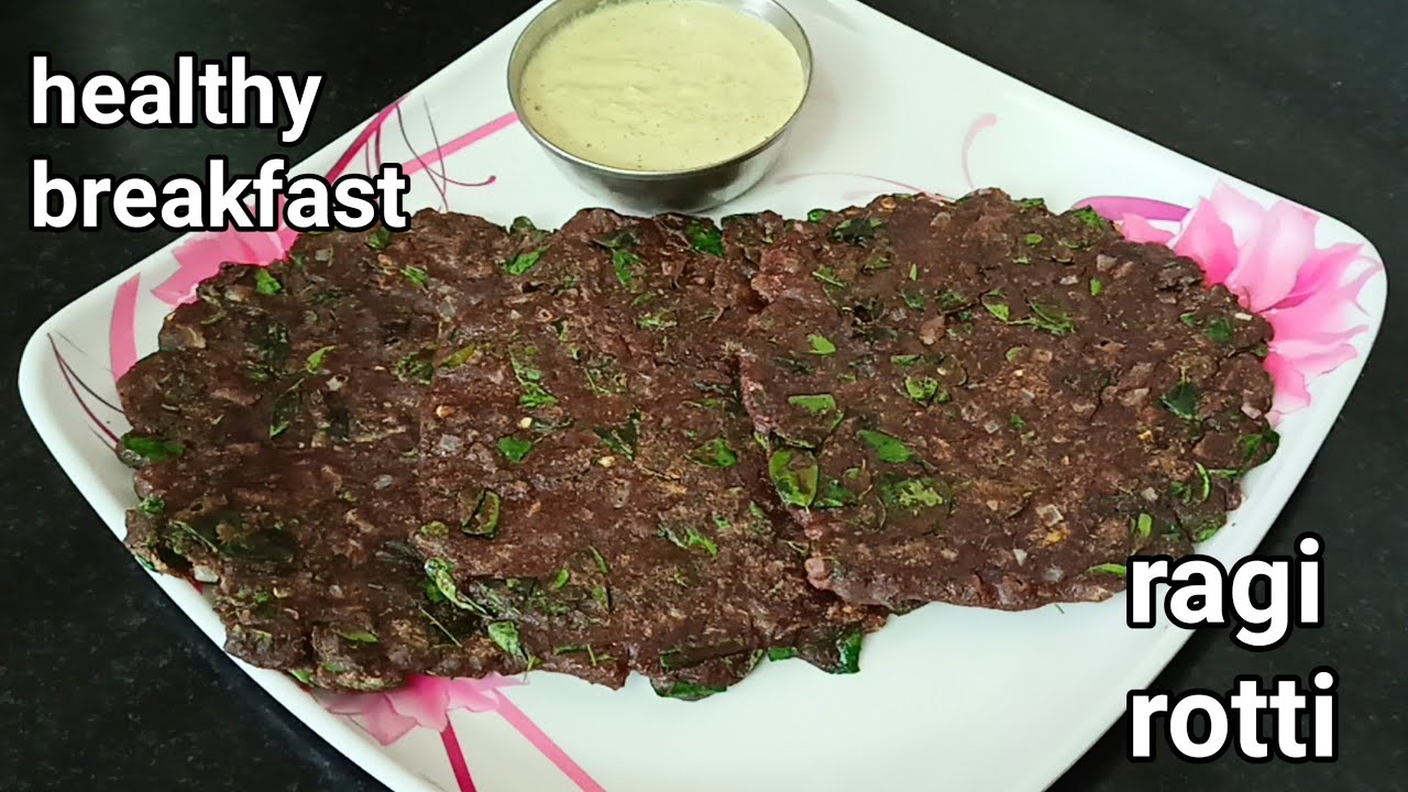 Healthy diabetic friendly ragi roti/Finger millet recipe/Ragi adai with ...