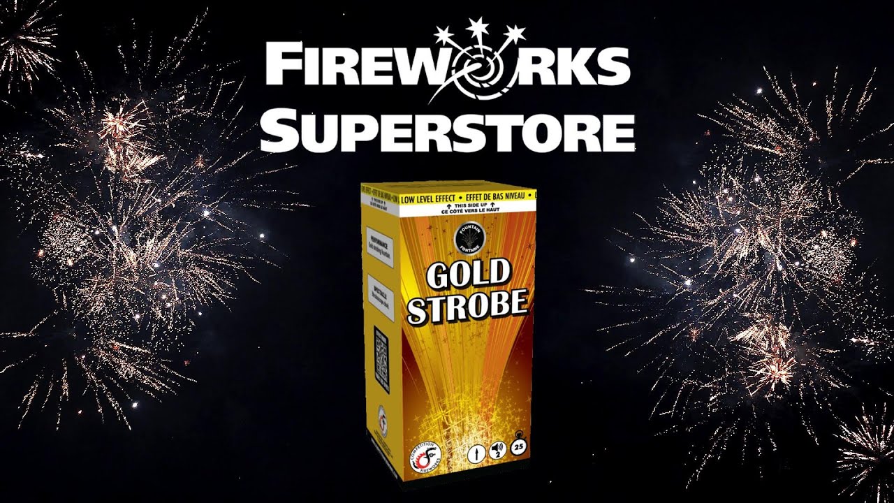 Gold Strobe - Available at Fireworks Superstore! - YouTube