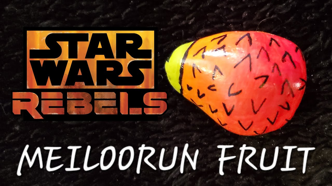 Rock Painting Tutorial - Meiloorun Fruit (from STAR WARS) - YouTube