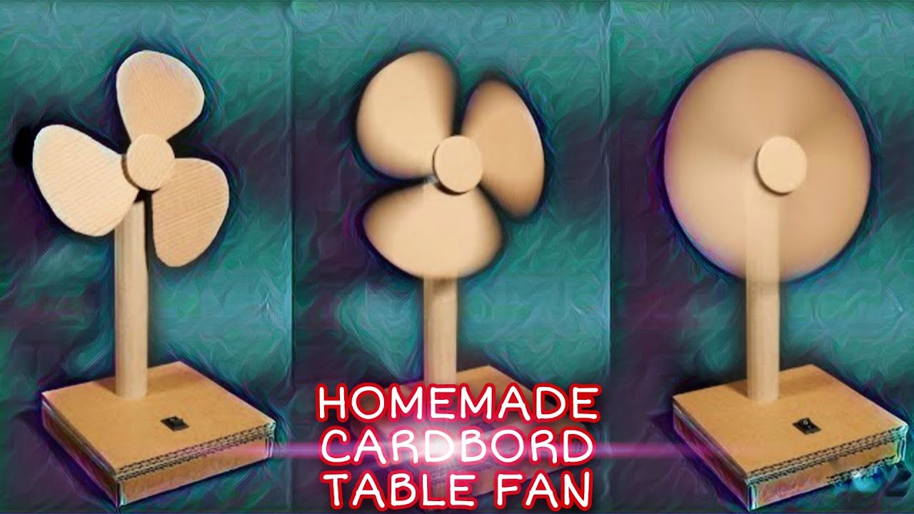 SUMMER CRAFT - HOW TO MAKE TABLE FAN AT HOME EASYLY FORM CARDBORD ...