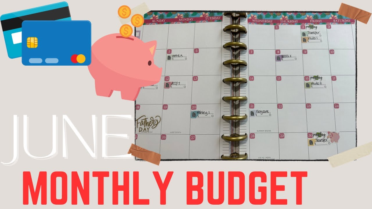 BUDGET WITH ME: June Monthly Budget - YouTube