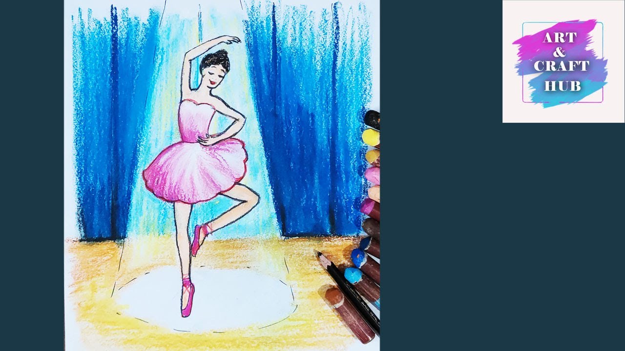 How to draw a Ballerina/ Very easy Pencil drawing. For Beginners. Step ...