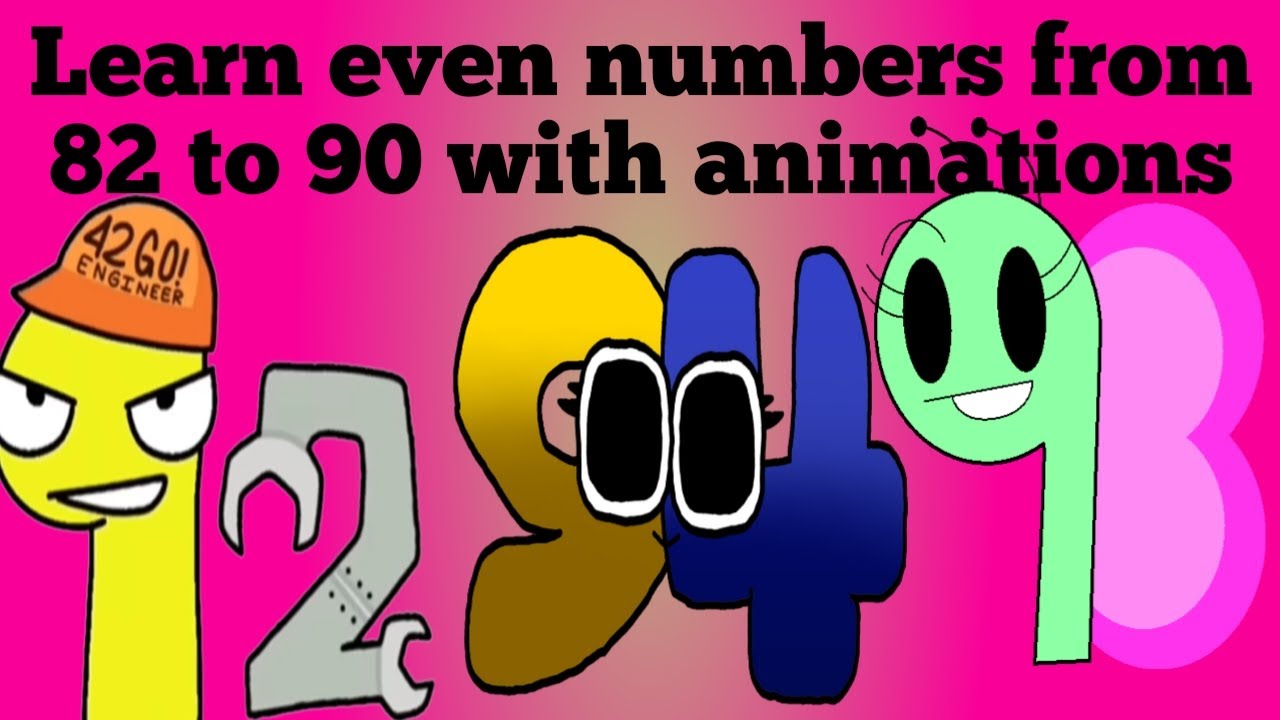 Learn even numbers from 92 to 100 with animations - YouTube