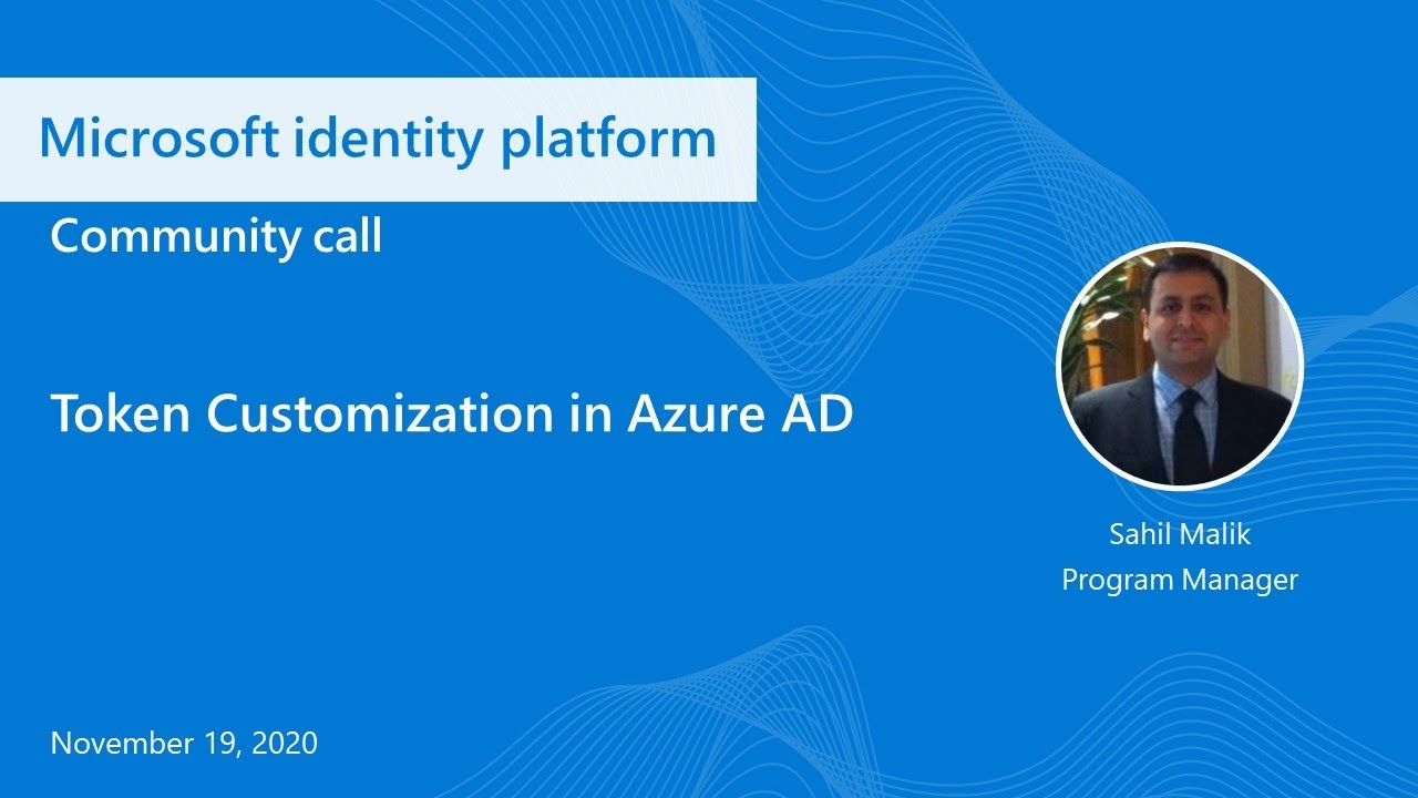 Token Customization in Azure AD - November 2020 - YouTube