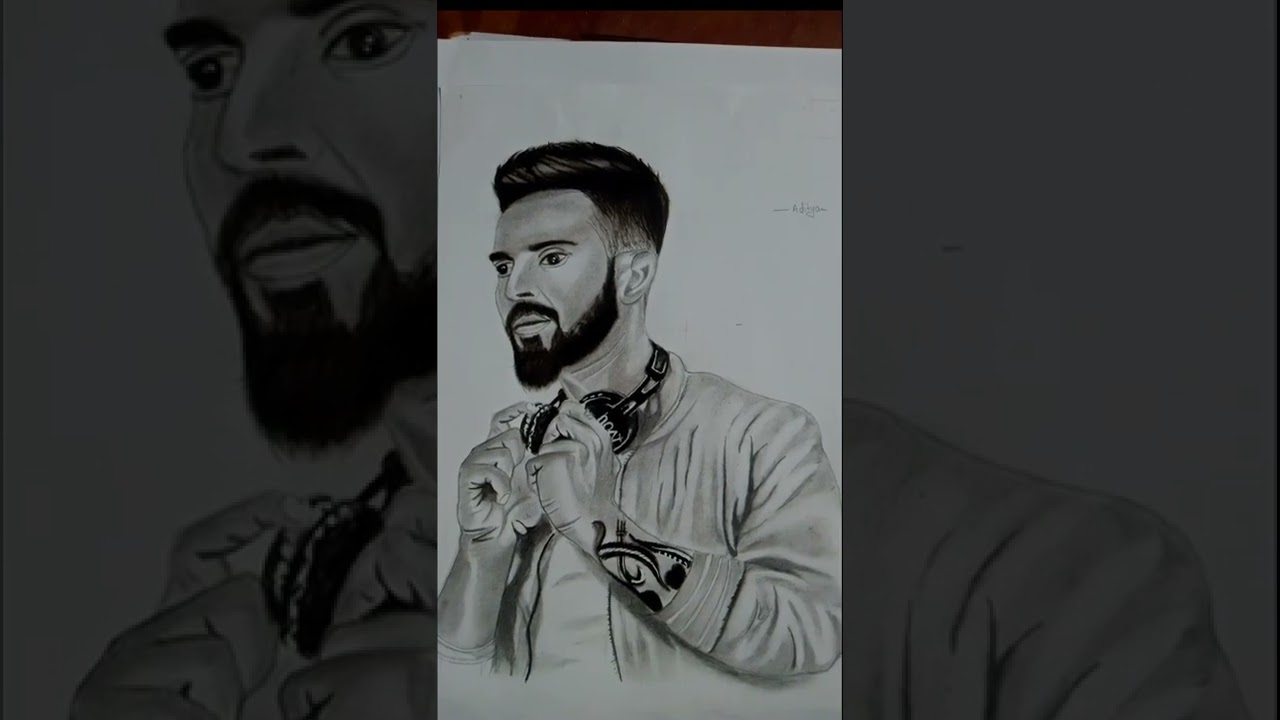 Sketch of Kl Rahul - YouTube