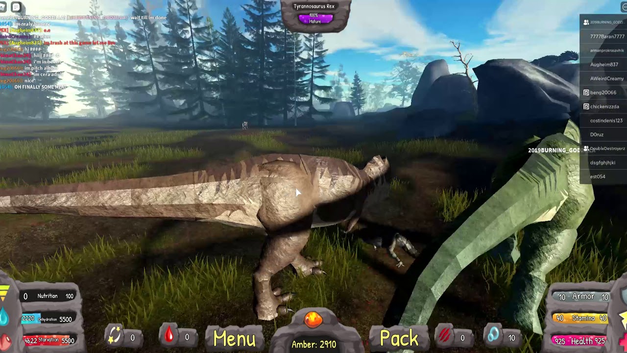 LIFE AND DEATH OF REXY AND THE BULL REX IN PRIOR EXTINCTION ( Roblox ...