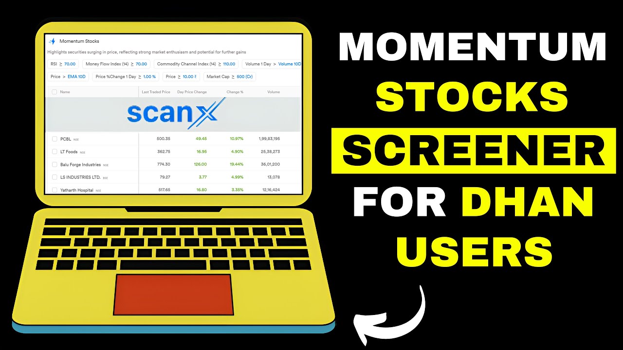 Best Screener to find Momentum Stocks | Scan x by Dhan | Dhan App - YouTube