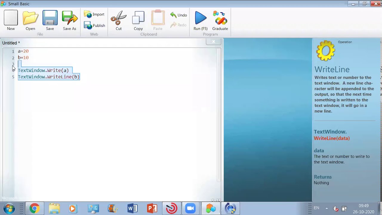 Chapter-9 | Elements of Small Basic | Part-6 - YouTube