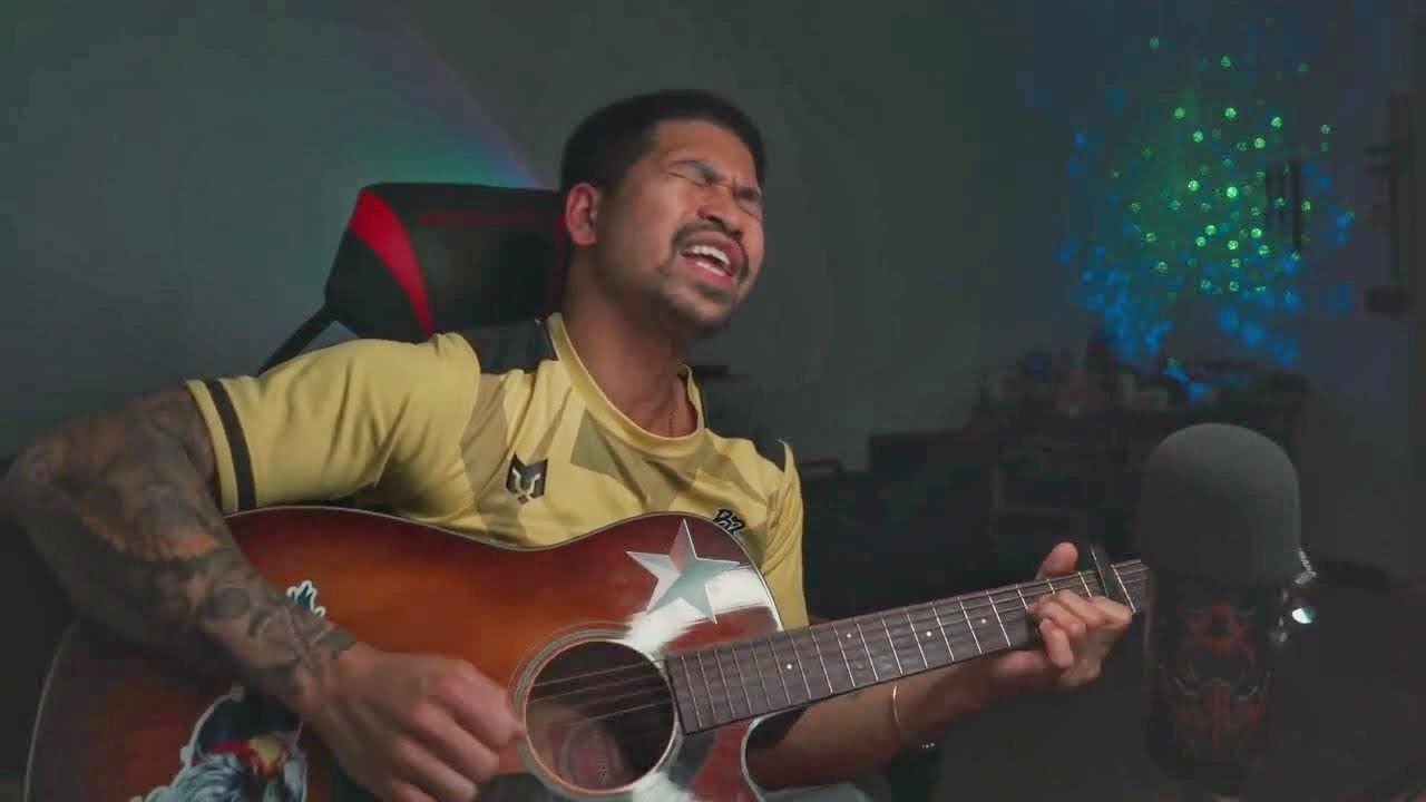 ទឹកភ្នែកស្រក់ពេលកំពុង ញញឹម - Guitar Song cover by: Bong Rith - YouTube