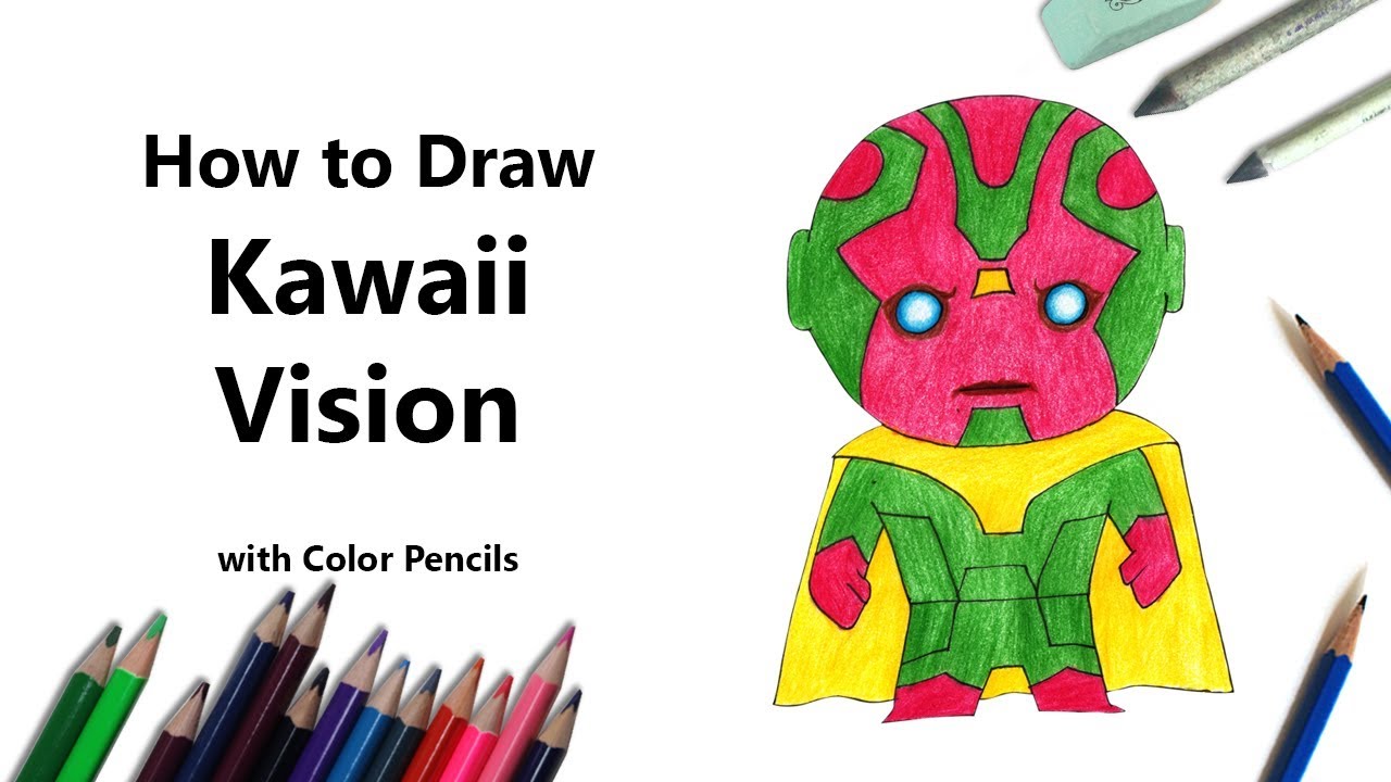 How to Draw Kawaii Vision Step by Step - very easy - YouTube