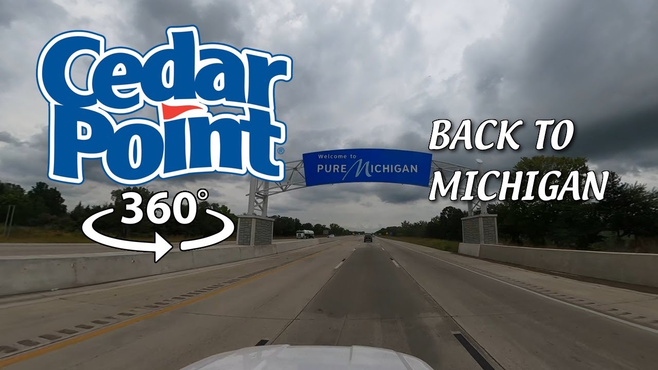 Cedar Point: Driving Back from Sandusky [360 VR] - YouTube