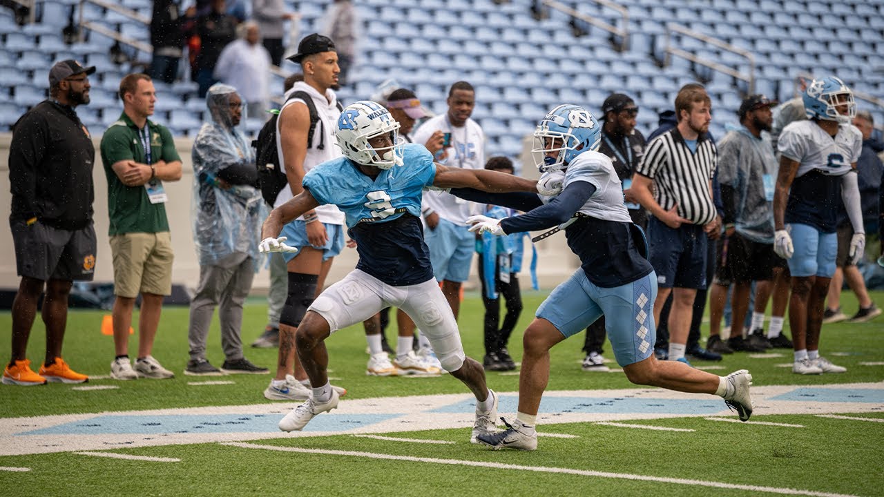 ALL ACCESS: QB & WR Drills | UNC Football Open Practice - YouTube