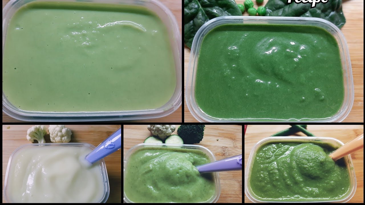 5 Vegetables Puree for 6+ months Baby/Baby Food /Stage 1 Homemade ...