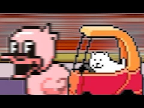 Toby Fox Driving His Shopping Kart Car