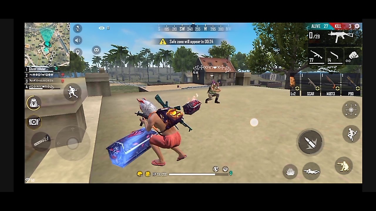 ghost rider played free fire .total game - YouTube