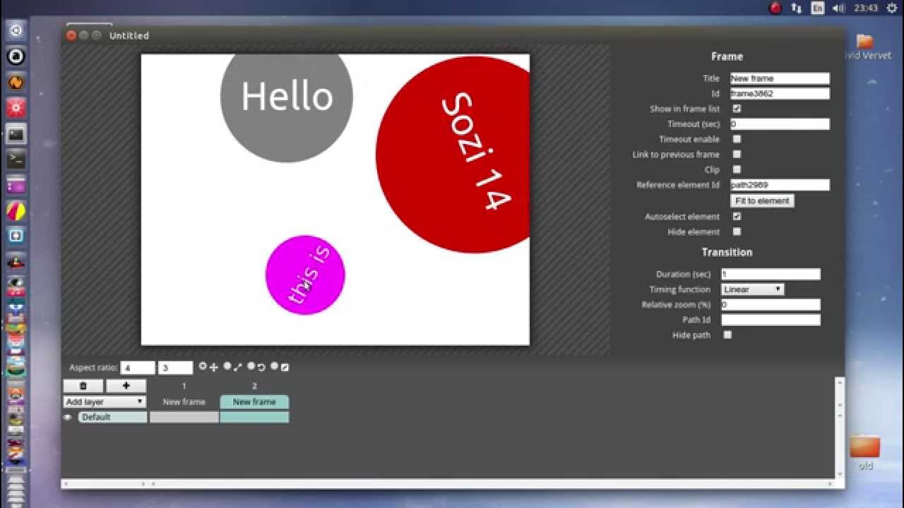 Sozi 14 zooming presentation editor on Ubuntu 15.04 - YouTube