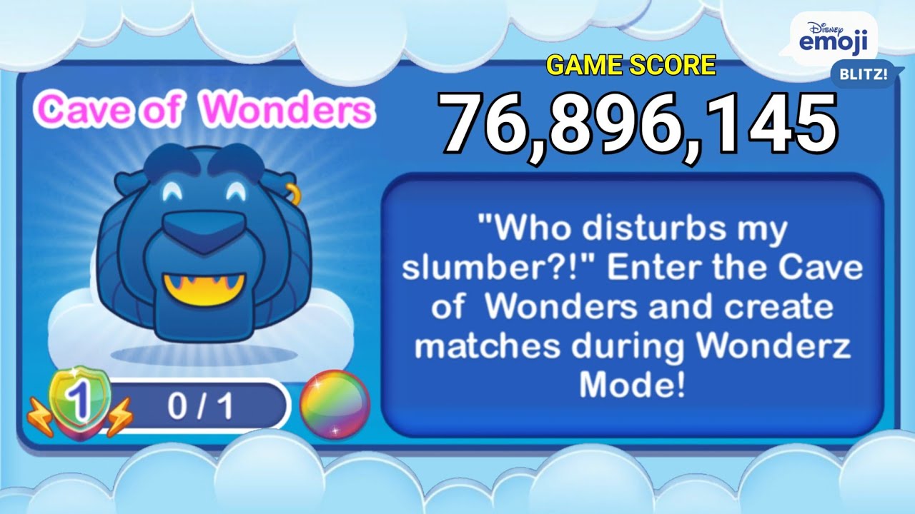 Disney Emoji Blitz CAVE OF WONDERS (L1) - Aladdin - Exclusive Rainbow ...