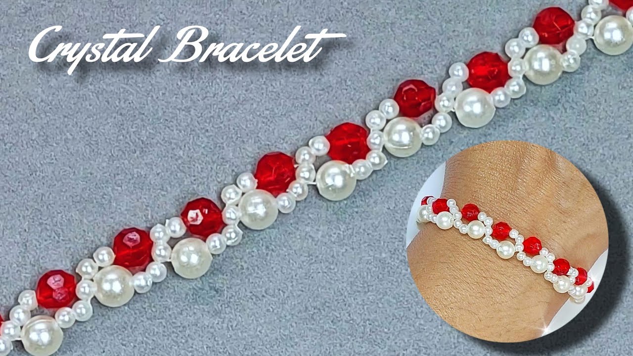 NEW CRYSTAL BRACELET IDEA #0481 | HANDMADE JEWELLERY DESIGN | HOW TO ...