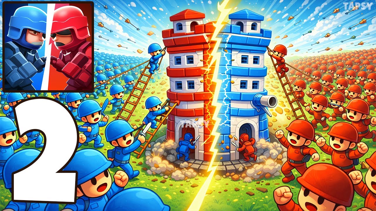 ⚔️Tower War Gameplay Walkthrough Levels 15–20 Intense Tower Conquest ...