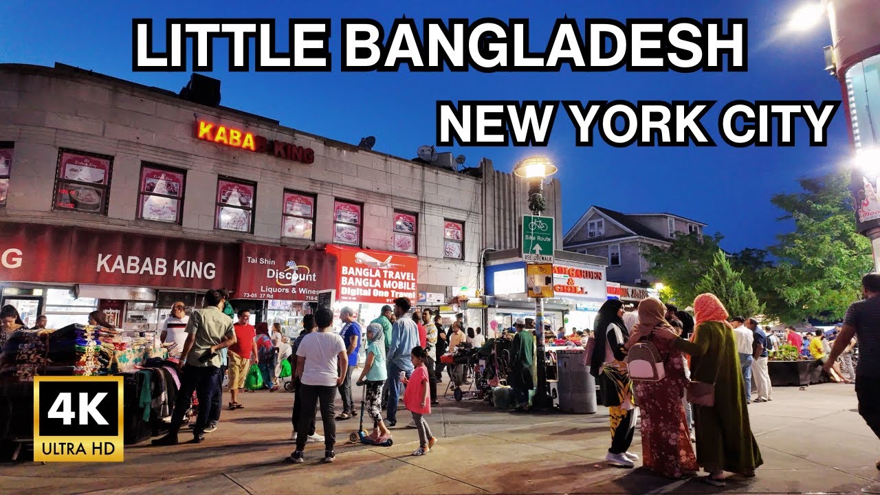 Little Bangladesh at Night | Queens New York City Walking Tour 4K - YouTube
