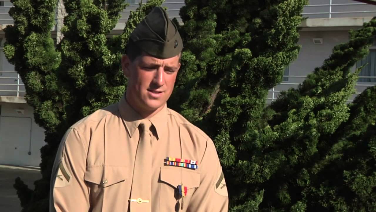 LCpl Benjamin Nalls Awarded Navy and Marine Corps Medal - YouTube