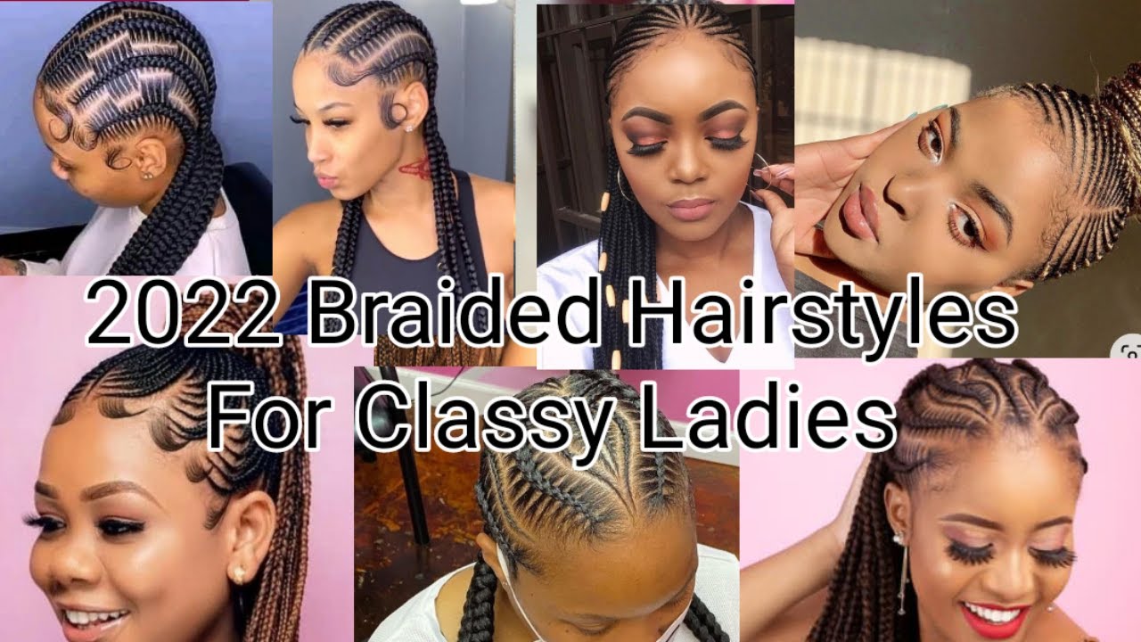 Classic braid hairstyle idea , ways to style box braids - YouTube