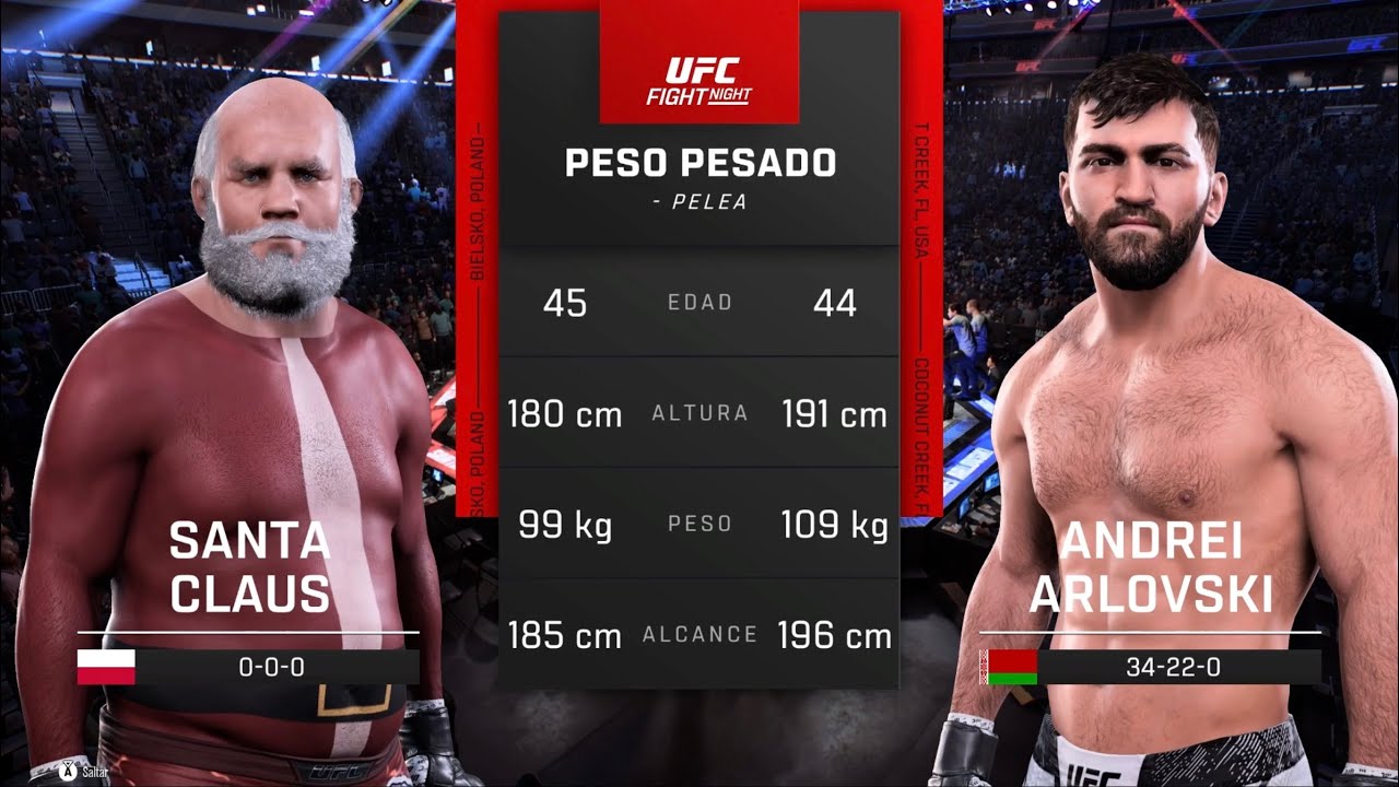 Santa Claus vs. Andrei Arlovski - EA Sports UFC 5 - Epic Fight - YouTube