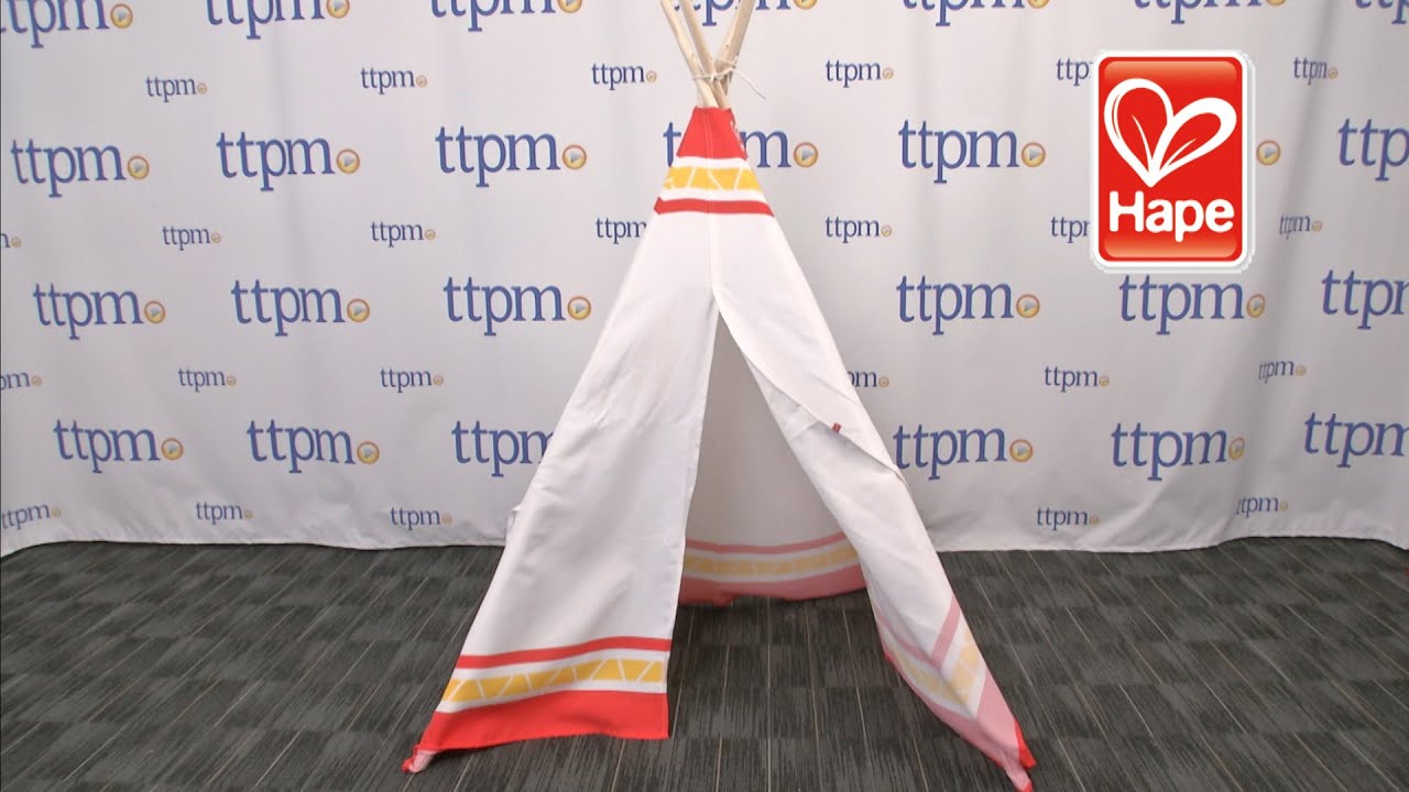 Teepee Tent - Red from Hape - YouTube