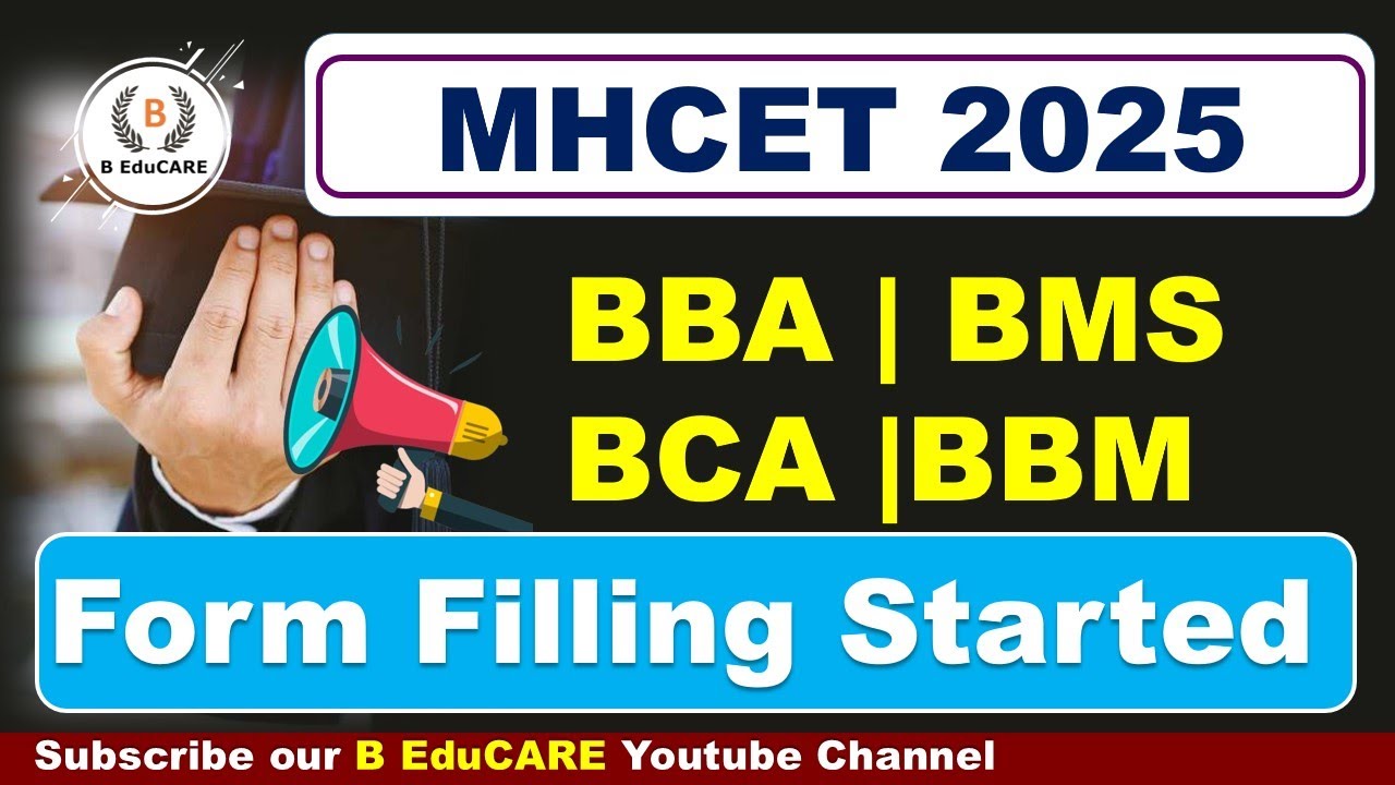 MH BBA BMS CET Form Filling Started for 2025 - YouTube