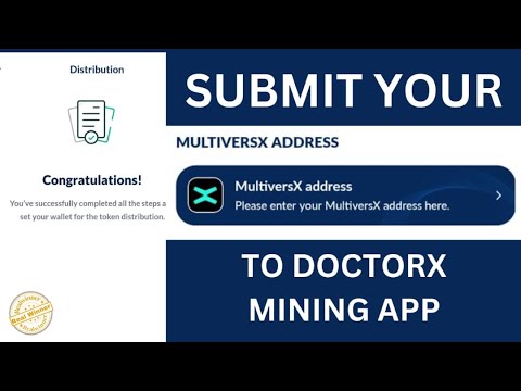 Claim Your DRX Tokens: A Step-by-Step Guide to Adding MultiversX Address to DoctorX Mining App ...