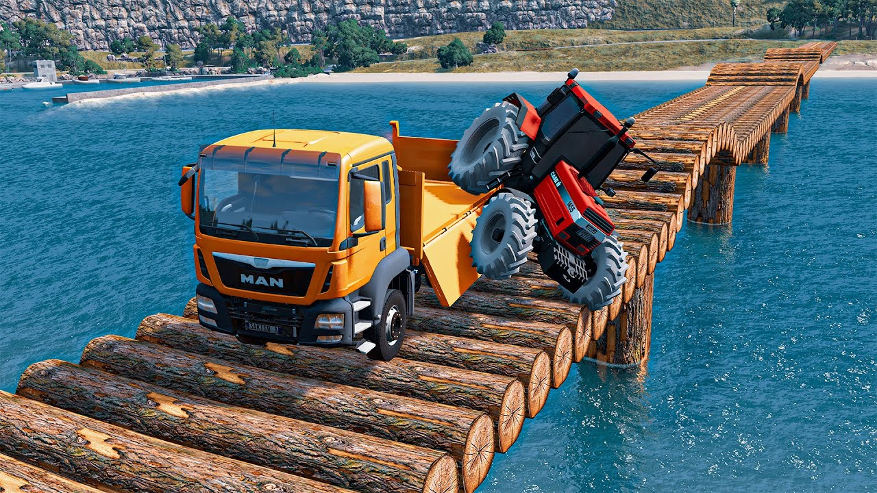BeamNG.drive - Extreme Log Bridge - YouTube