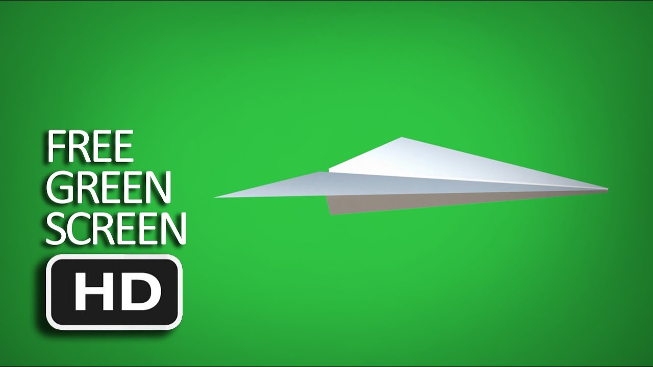 Free Green Screen - 3D Paper Plane - YouTube