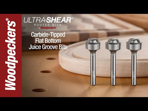 Ultra-Shear Carbide Tipped Juice Groove Bits | Woodpeckers Tools - YouTube