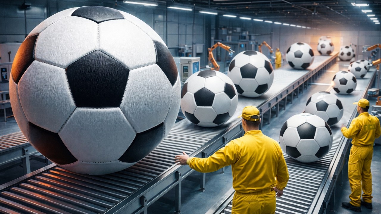 Inside the Football Factory ⚽ How Professional Soccer Balls Are Made # ...
