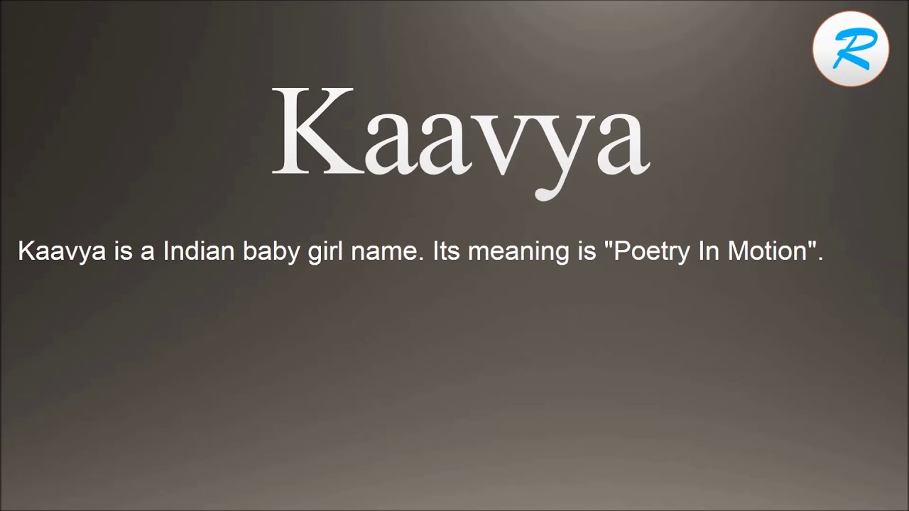 How to pronounce Kaavya - YouTube