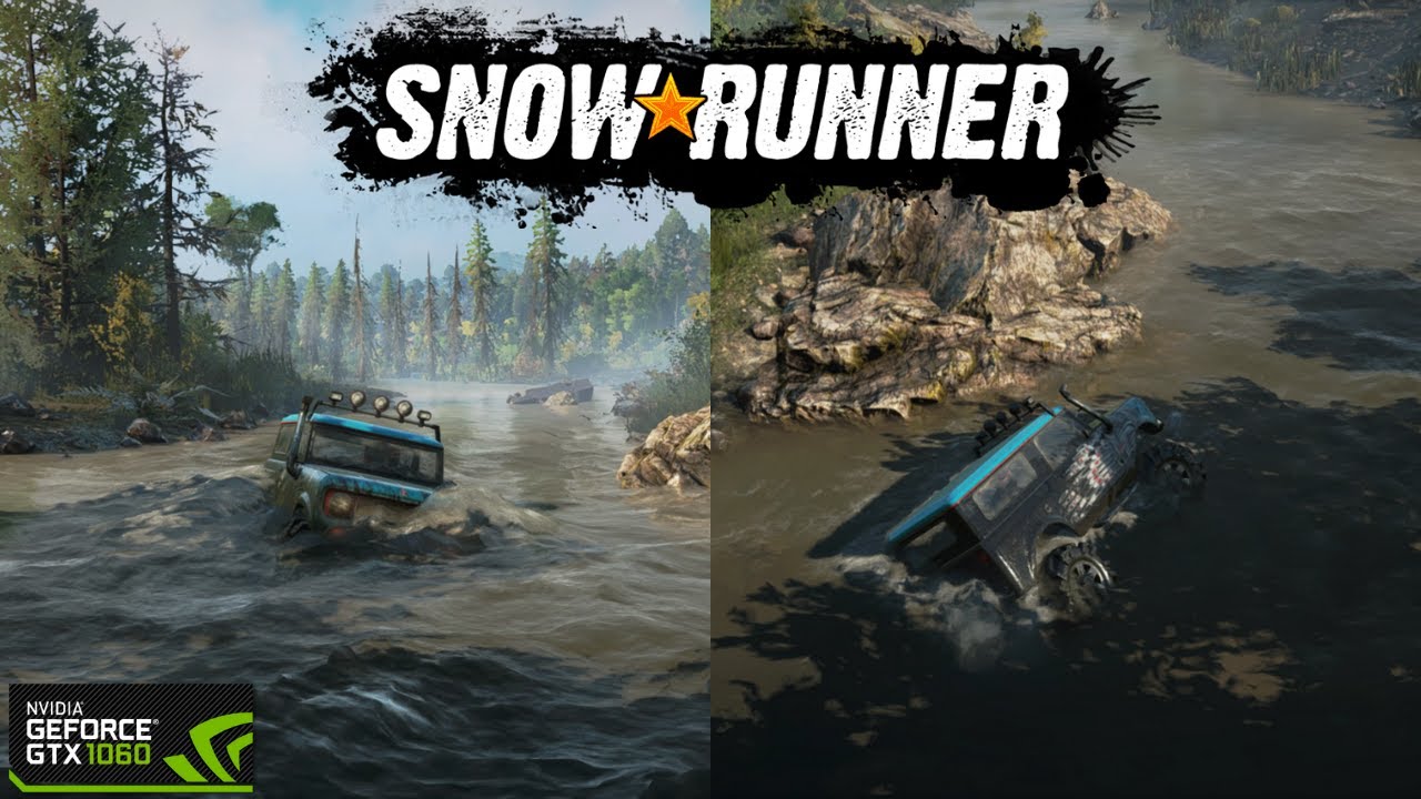 SnowRunner: Swimming Scout 800 gameplay🌊(GTX1060) - YouTube