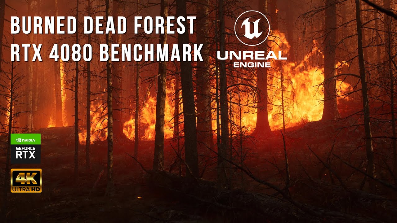 [4K] Burned Dead Forest | Unreal Engine 5.2 | RTX 4080 Benchmark ...