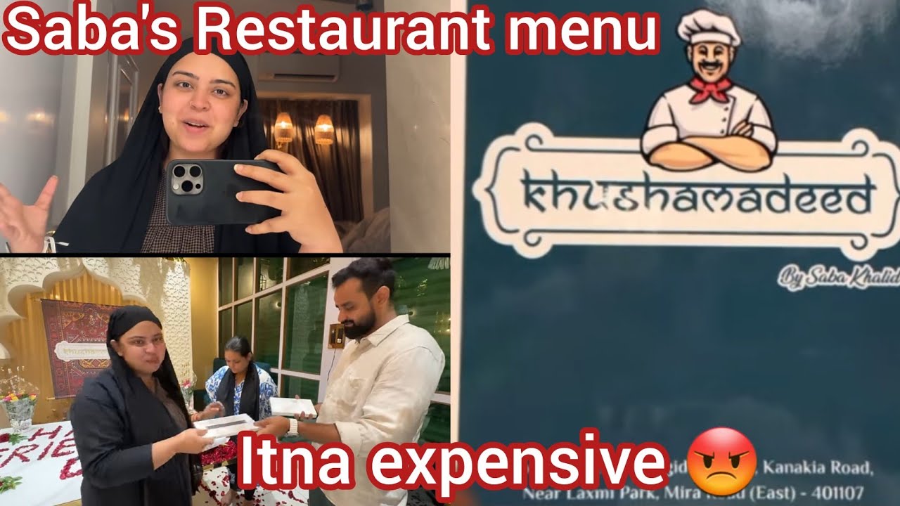 Saba Ibrahim Restaurant Menu😲Itna expensive Menu 😠Restaurant review ...