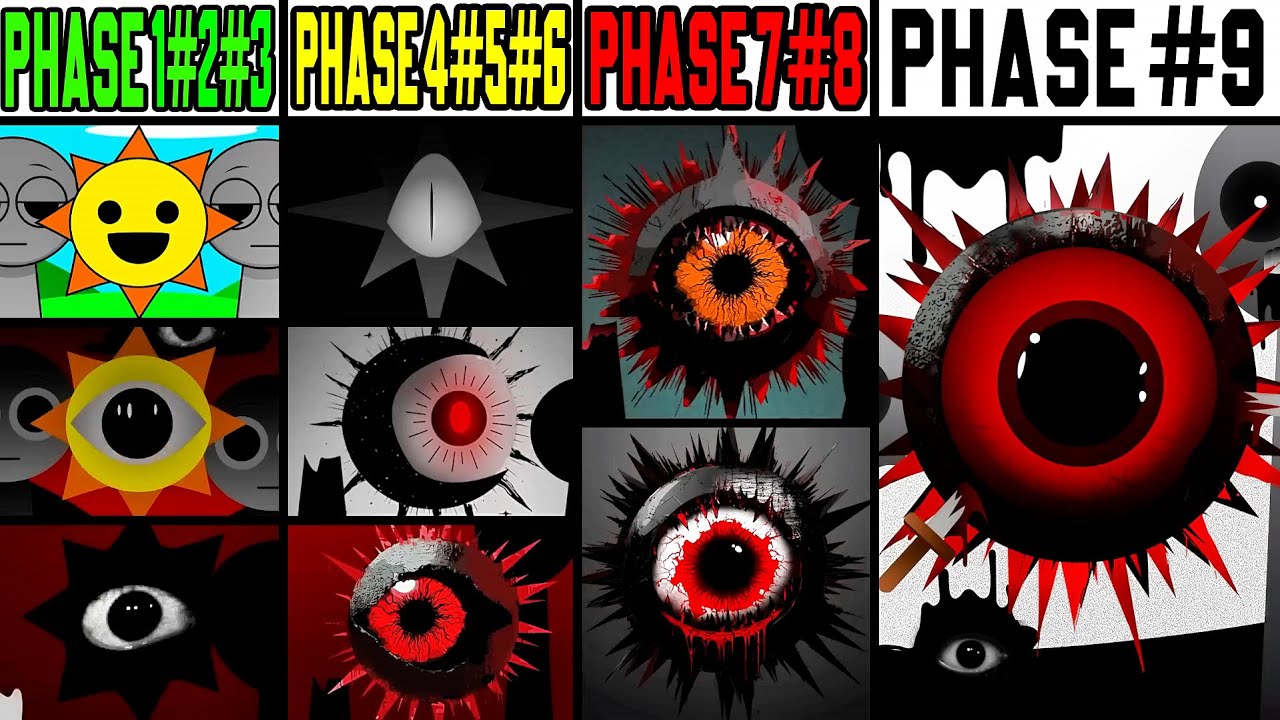 Incredibox Sprunki Mix All Phases: Phase 1-2-3 VS Phase 4-5-6 VS Phase ...